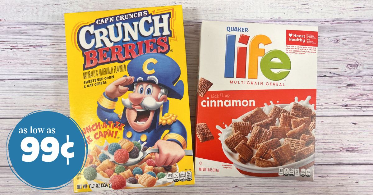 Life or Cap'n Crunch Cereal as low as 99¢! - Kroger Krazy