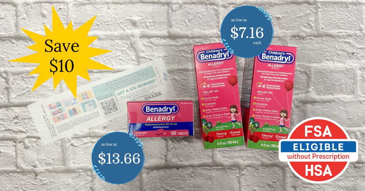 Save $10 when you Buy (1) Benadryl 100 ct and (2) Children's Benadryl 4 ...