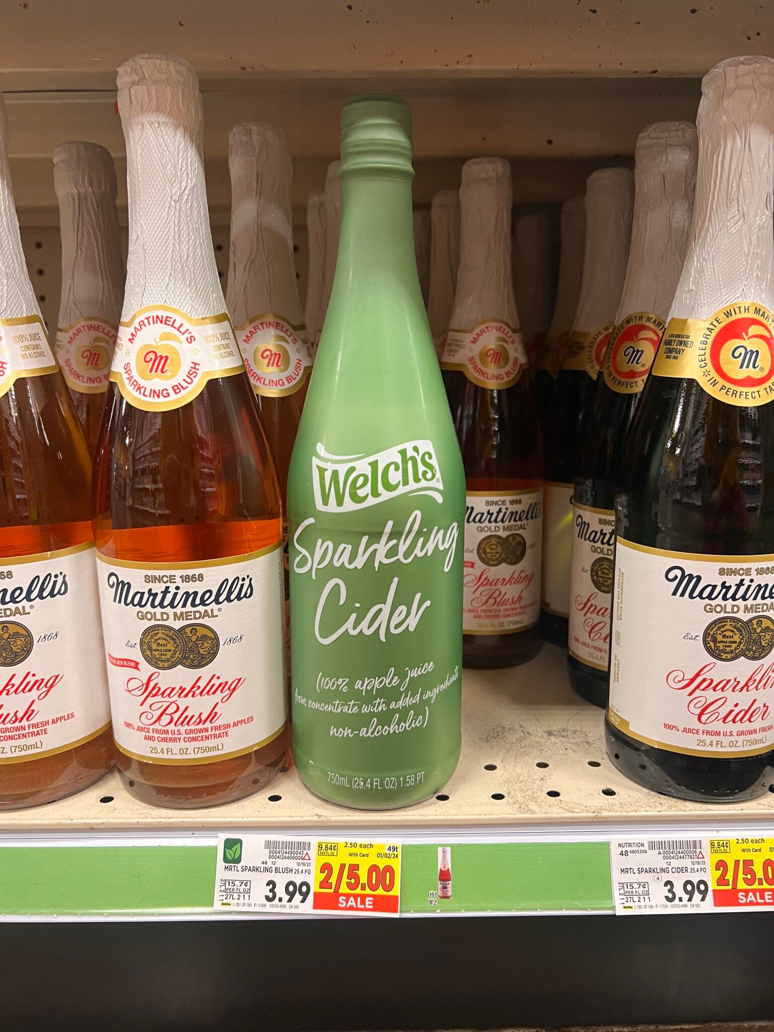 Martinelli & Welch's Sparkling Cider ONLY $2.50! - Kroger Krazy