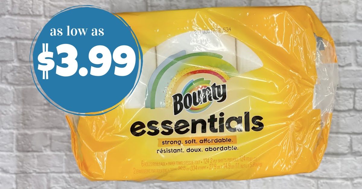 Bounty Essentials Paper Towels as low as $3.99! - Kroger Krazy