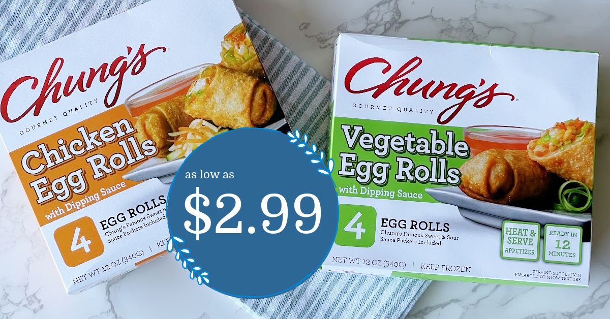 Chung's Egg Rolls are as low as $2.99! - Kroger Krazy