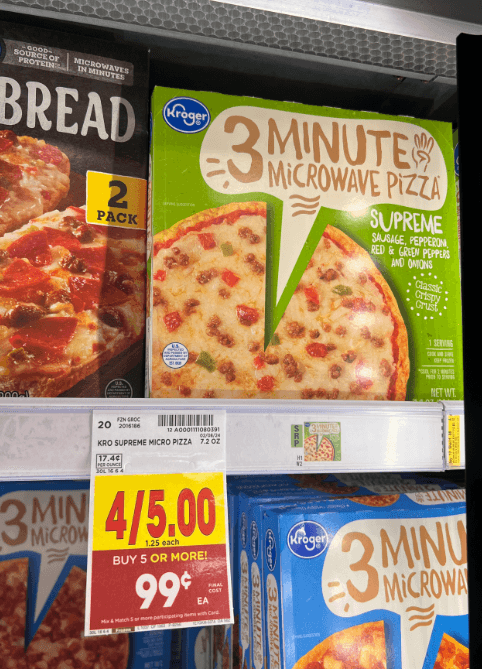Kroger 3 Minute Microwave Pizzas are 99¢! - Kroger Krazy
