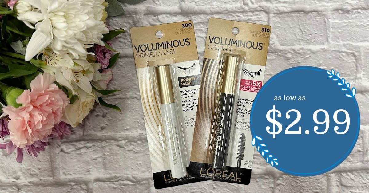 L'Oreal Paris Voluminous Mascara is as low as $2.99 with Kroger Digital ...