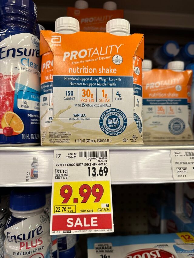 Protality Nutrition Shakes as low as $4.99! - Kroger Krazy