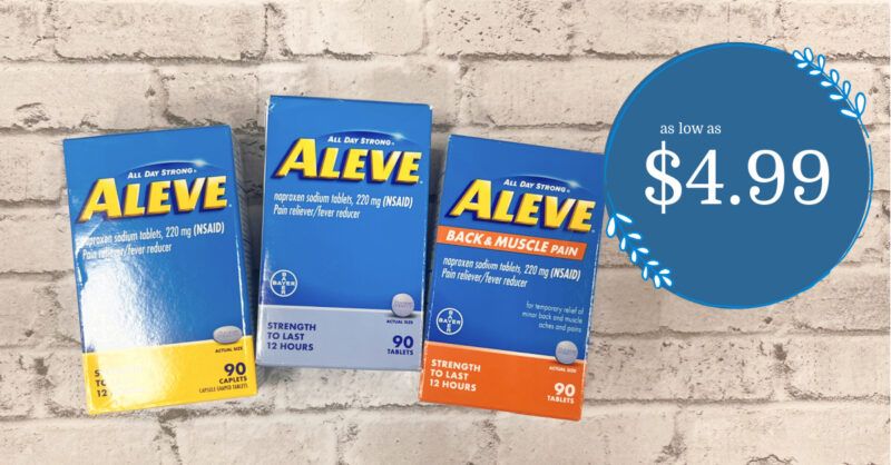 Aleve Pain Reliever is as low as $4.99 at Kroger! - Kroger Krazy