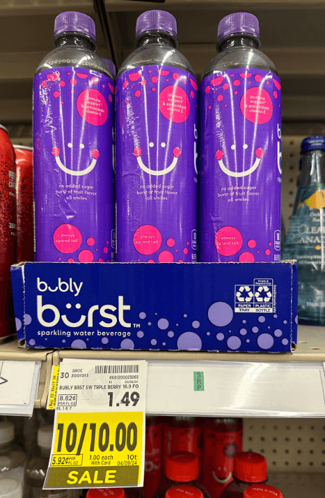 Bubly Burst Sparkling Water is as low as $0.70 each at Kroger! - Kroger ...