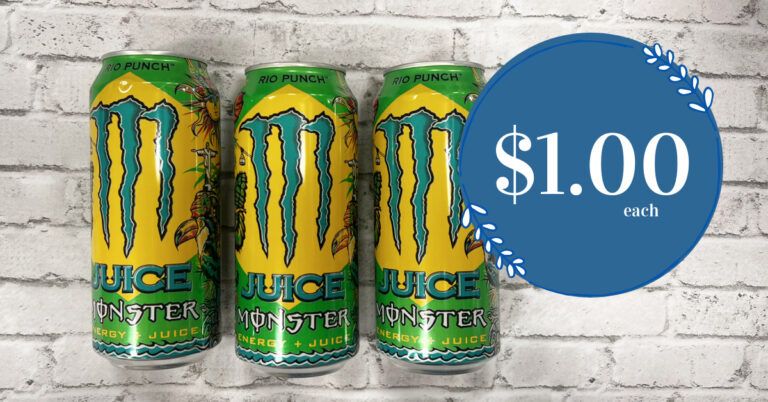 Monster Juice Rio Punch is as low as $1.00 each at Kroger! - Kroger Krazy