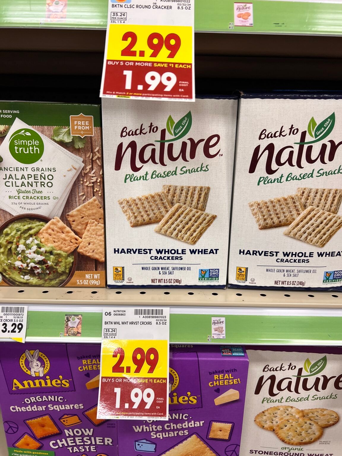 Back to Nature Crackers as low as 99¢! - Kroger Krazy