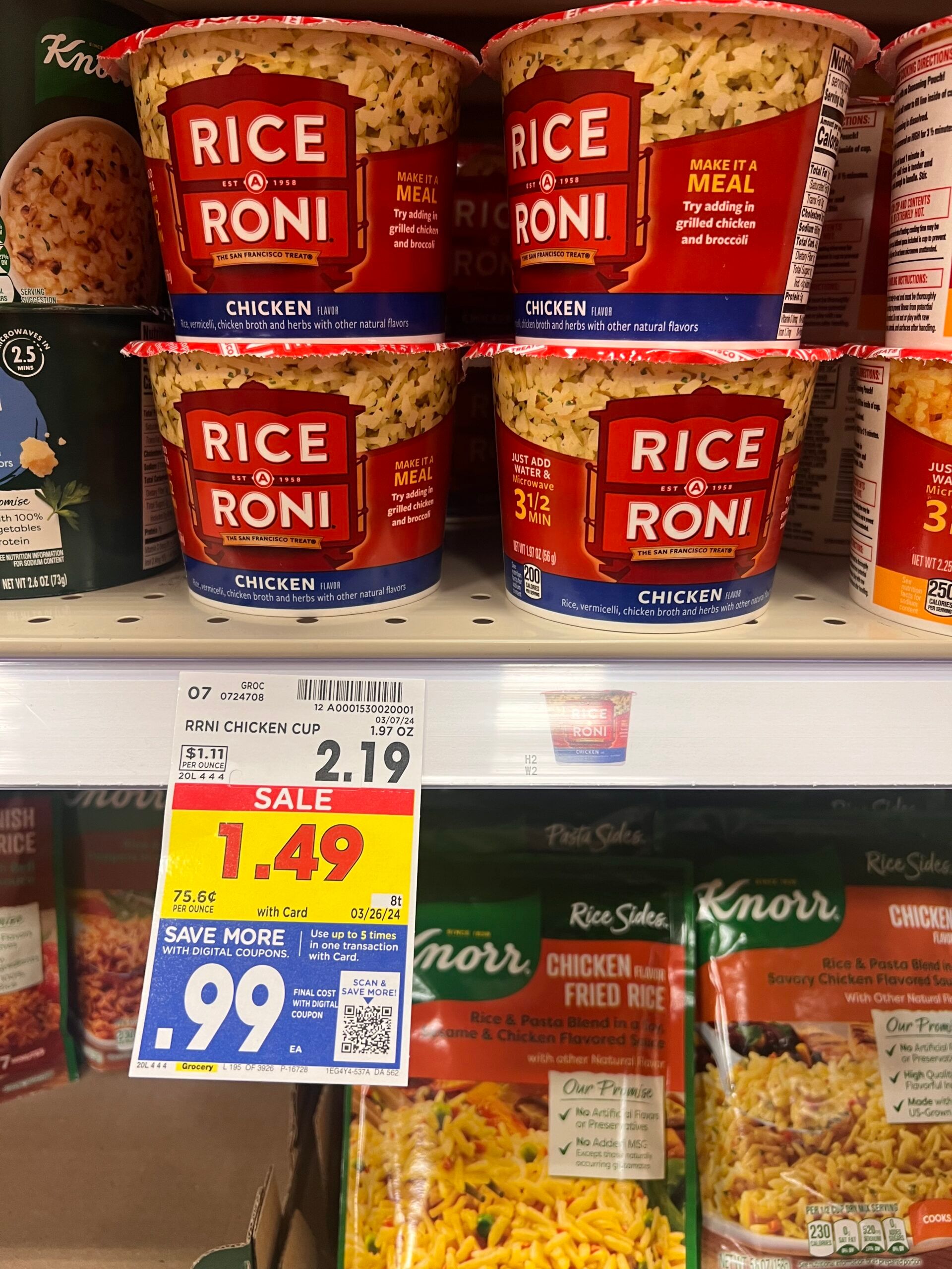 Rice-A-Roni Cups as low as 99¢! - Kroger Krazy