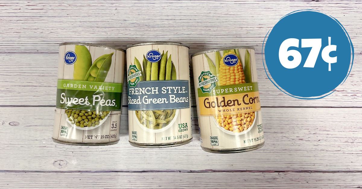 Kroger Canned Vegetables ONLY 67¢! - Kroger Krazy
