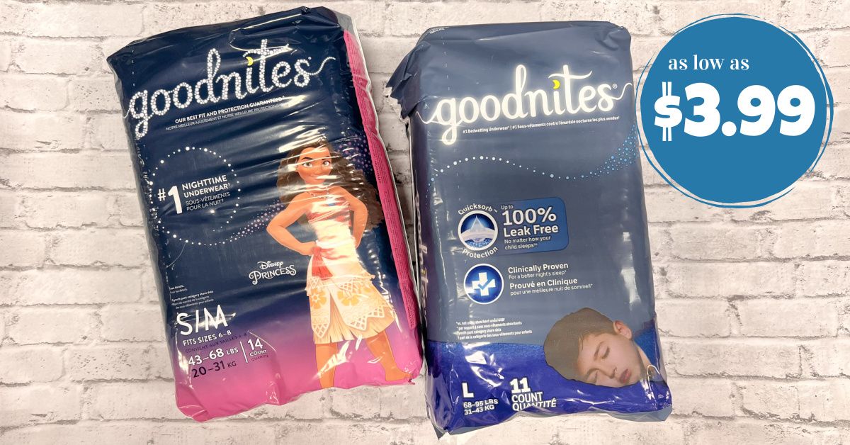 Goodnites Nighttime Underwear as low as $3.99! - Kroger Krazy