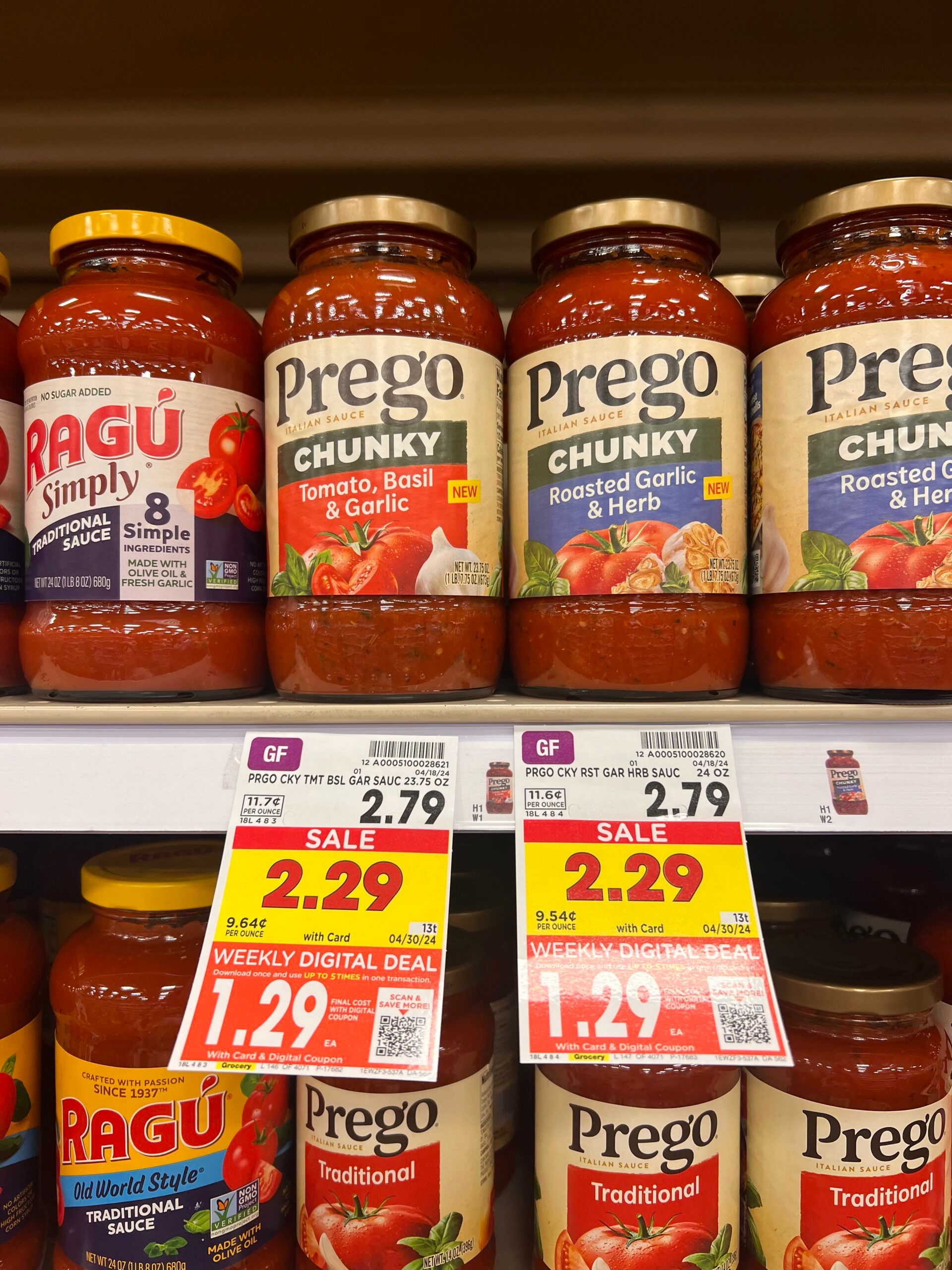 Prego Pasta Sauce as low as $1.29! - Kroger Krazy