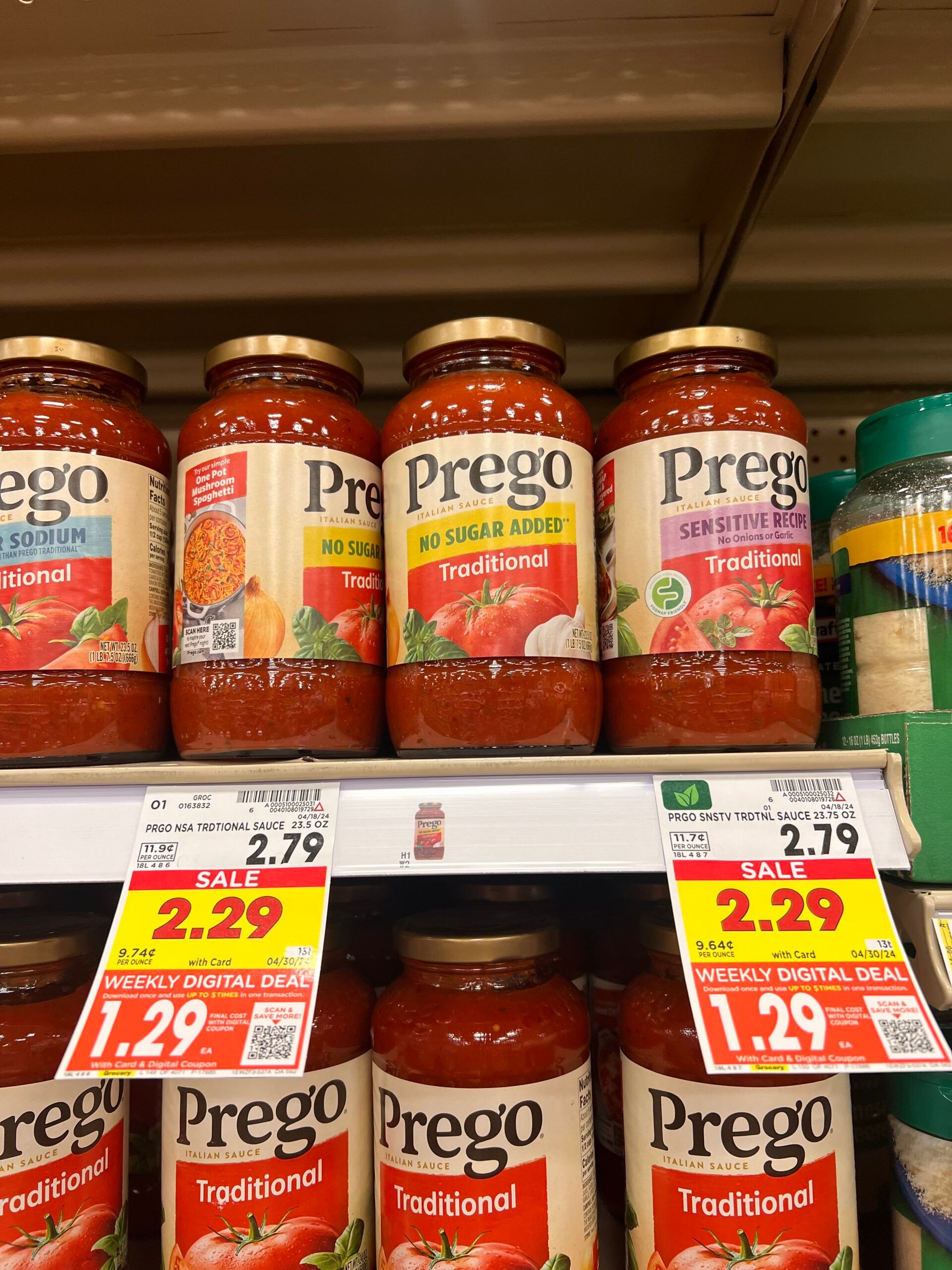 Prego Pasta Sauce as low as $1.29! - Kroger Krazy