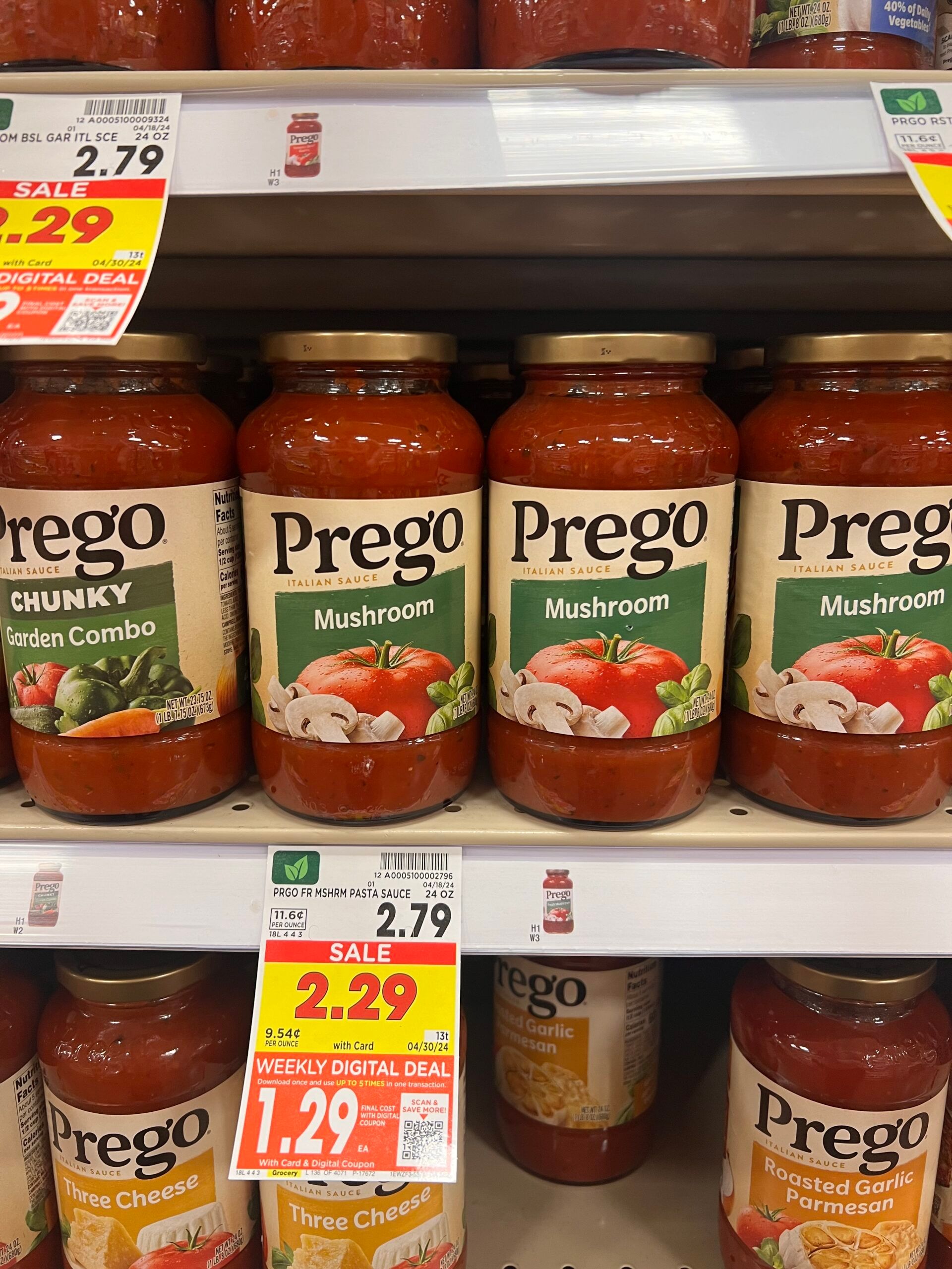 Prego Pasta Sauce as low as $1.29! - Kroger Krazy