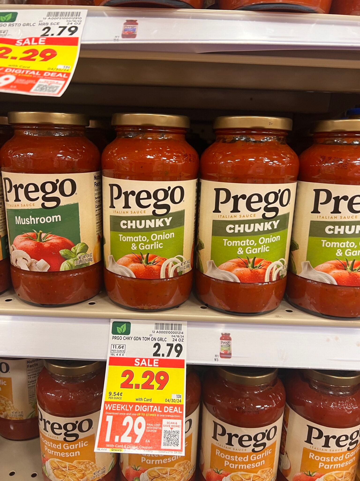Prego Pasta Sauce as low as $1.29! - Kroger Krazy