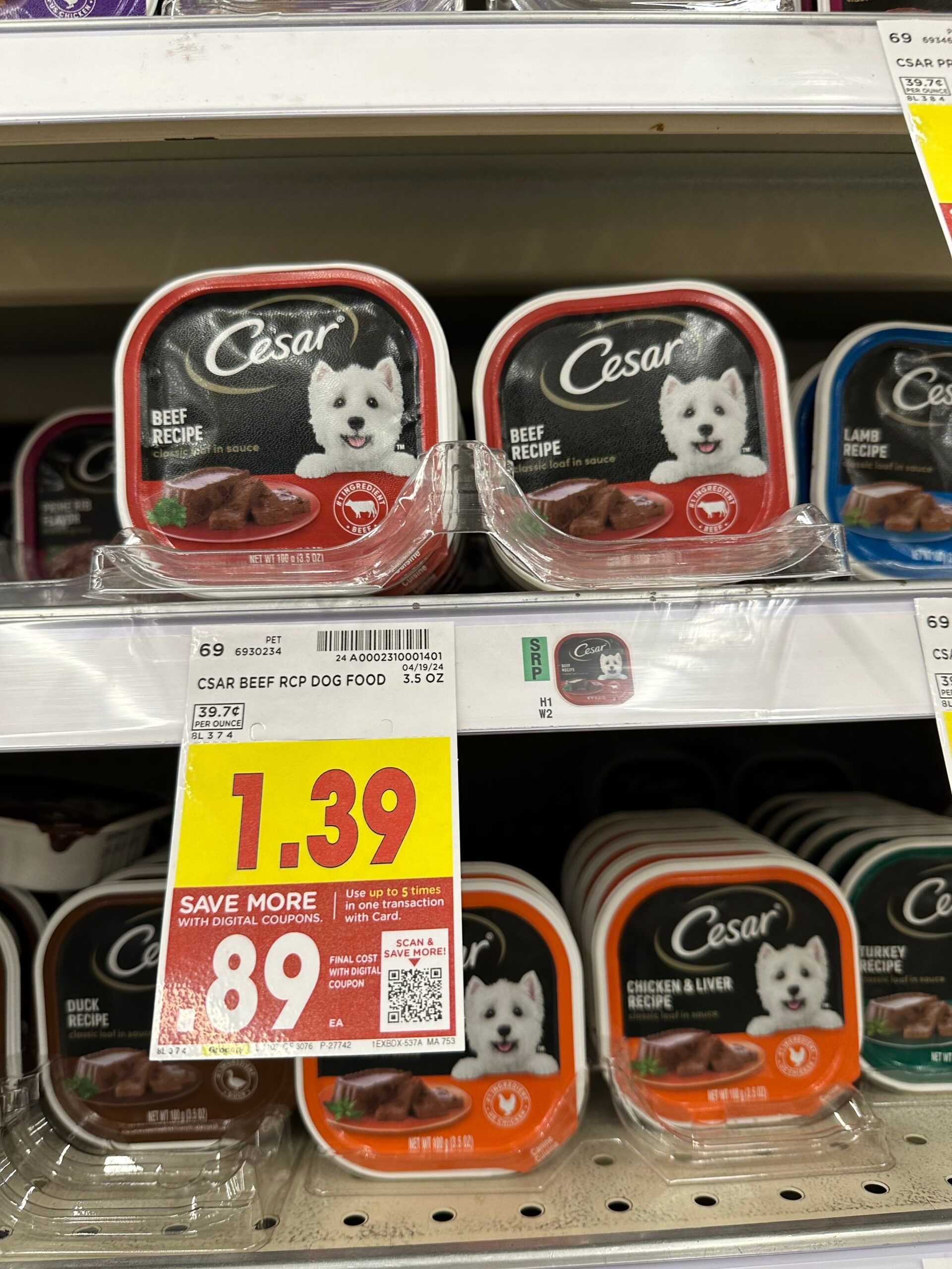 Cesar Wet Dog Food as low as 22¢! - Kroger Krazy