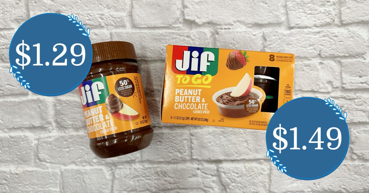 Jif Peanut Butter & Chocolate is as low as $1.29 with Kroger Mega Event ...