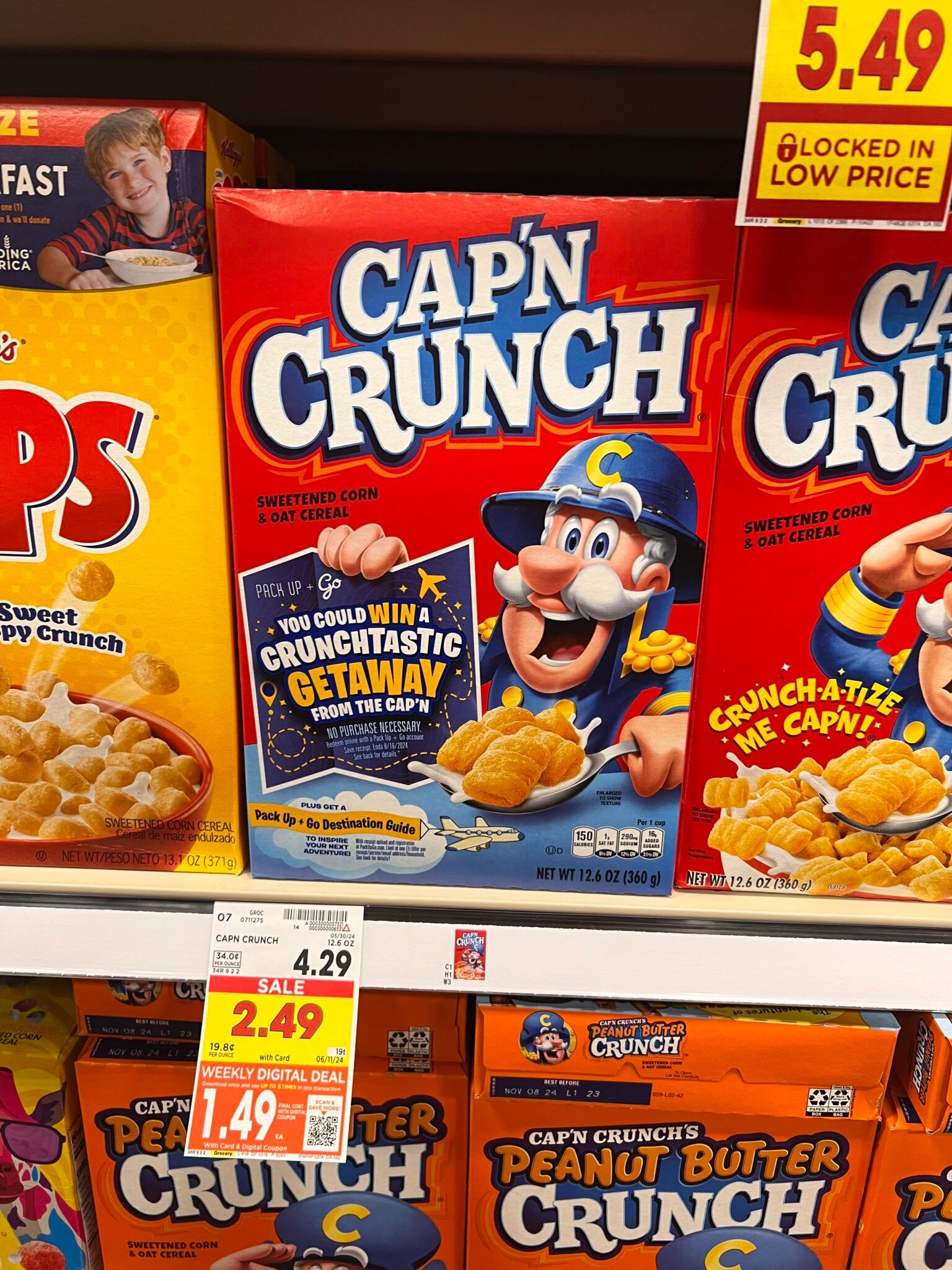 Cap'n Crunch, Life Cereal and Quaker Crisps as low as $1.49! - Kroger Krazy