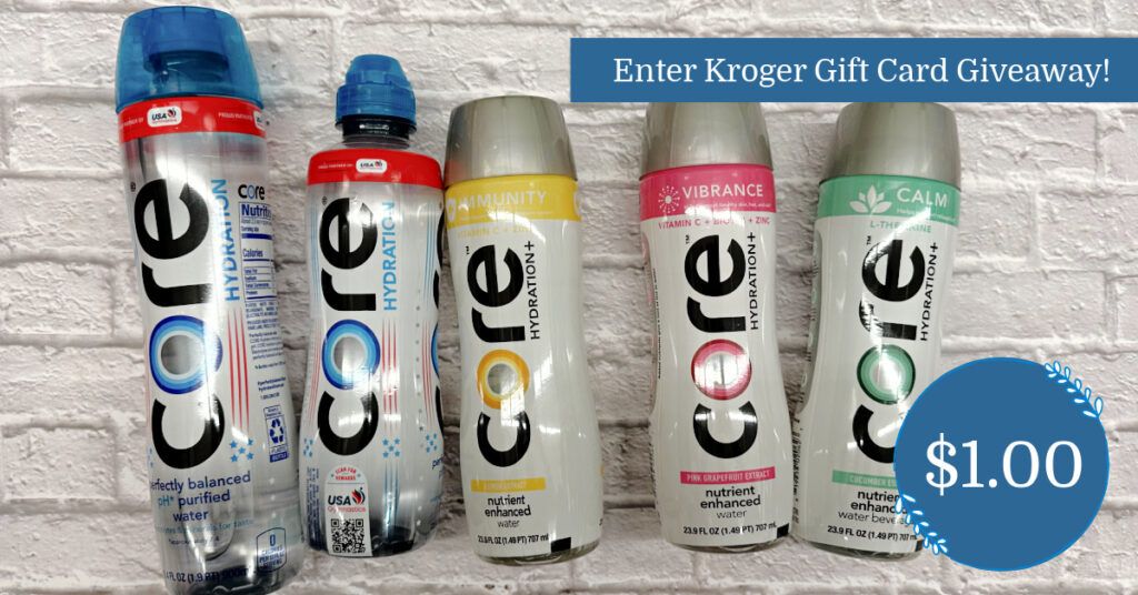 Core® Hydration Premium Water is ONLY $1.00 at Kroger! - Kroger Krazy