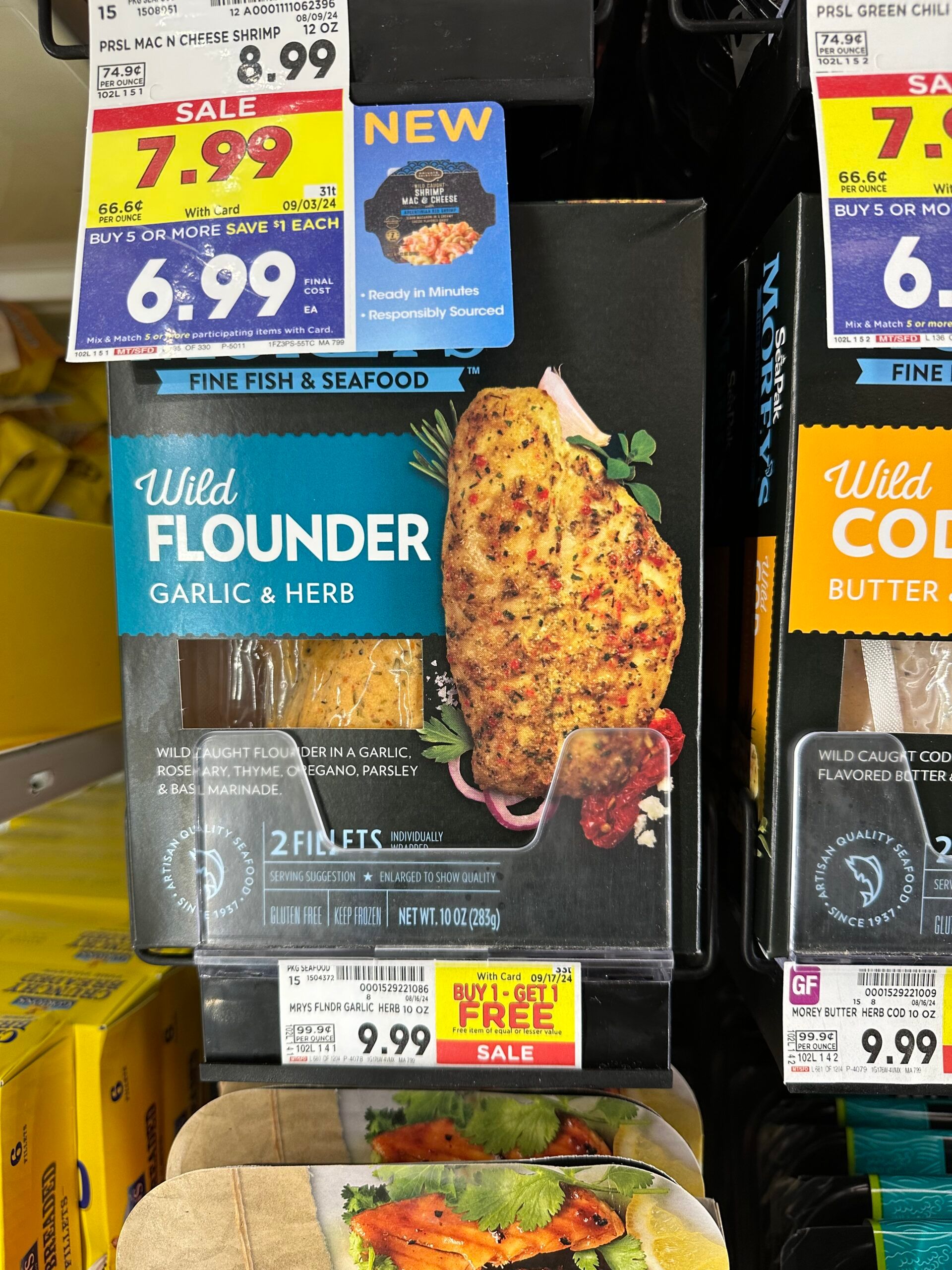 Morey's Salmon, Cod and Flounder Filets are B1G1 FREE at Kroger ...