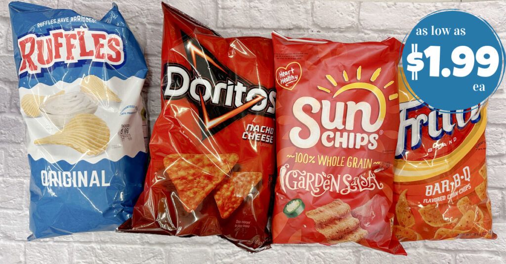 Ruffles, Fritos, Doritos and Sunchips as low as $1.99! - Kroger Krazy