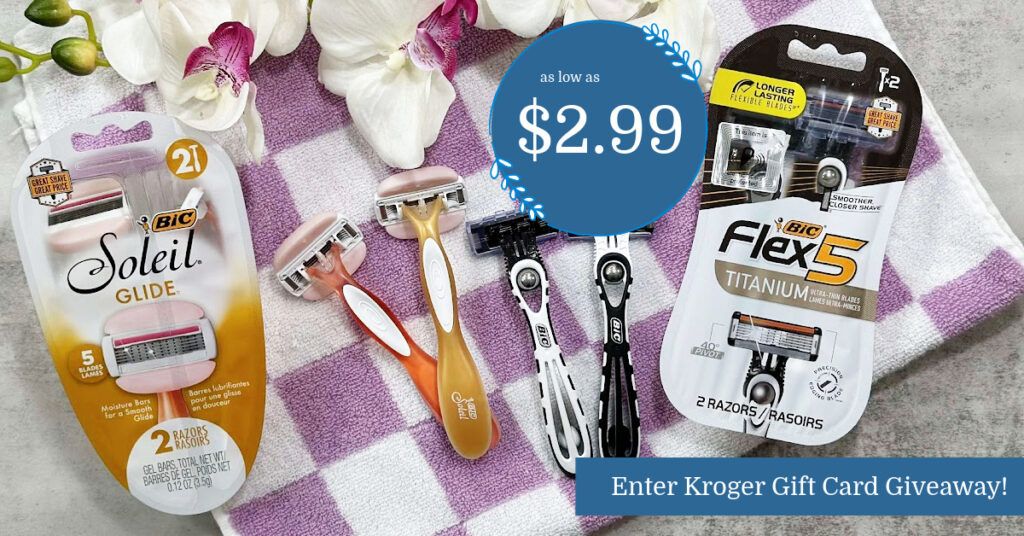 BIC Soleil & Flex Disposable Razors are as low as $2.99 with Kroger ...