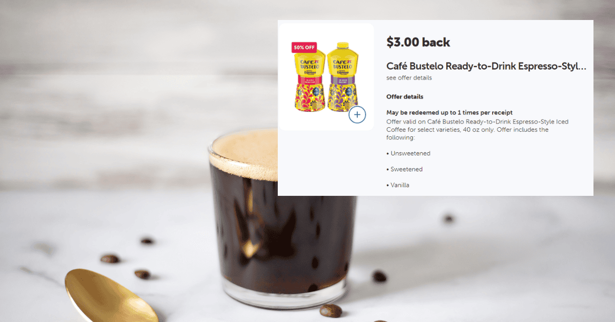 Cafe Bustelo Espresso Style Coffee is as low as $3.79 at Kroger ...