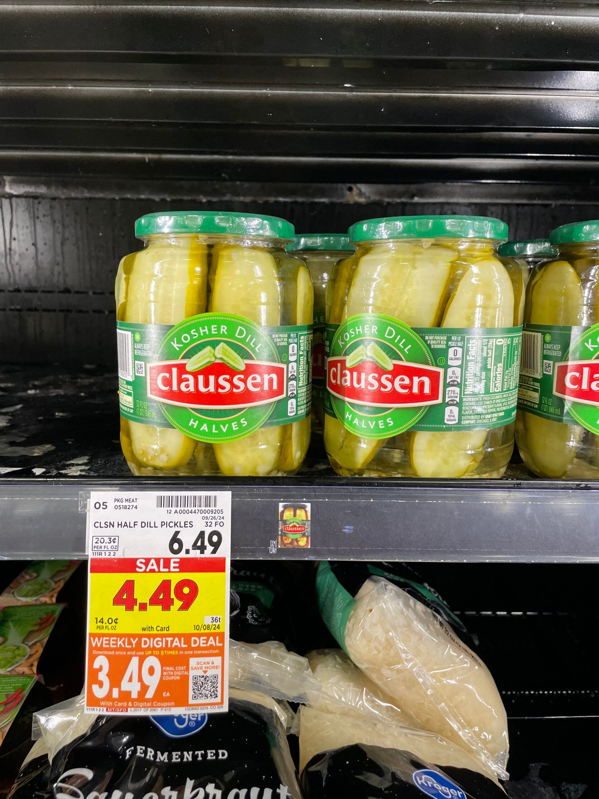 Claussen Pickles are $3.49 at Kroger (Reg $6.49)! - Kroger Krazy