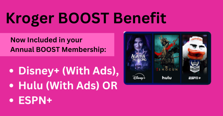 Kroger Boost Annual Benefits: Stream Disney+ (With Ads), Hulu (With Ads ...