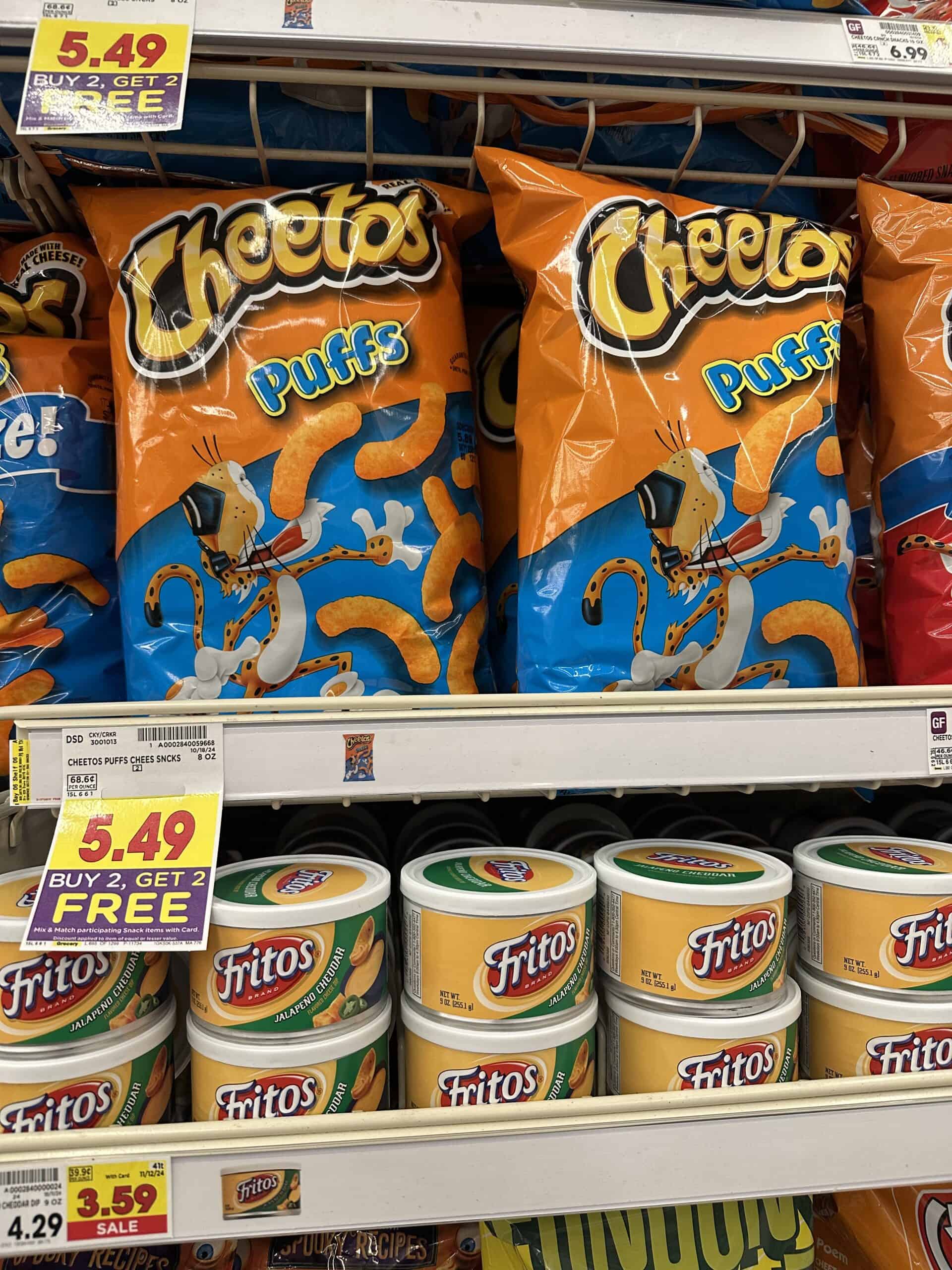 Ruffles, SunChips, Cheetos, Lays Kettle and Fritos are Buy 2, Get 2 ...