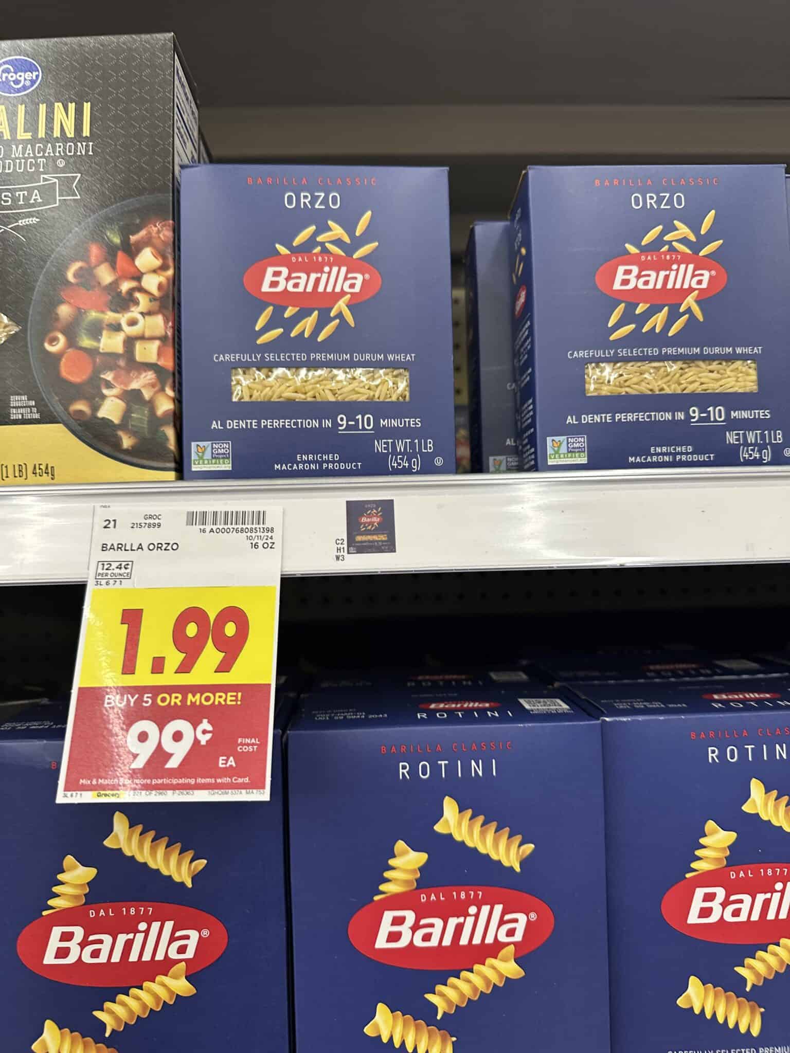 Barilla Pasta as low as 59¢! - Kroger Krazy