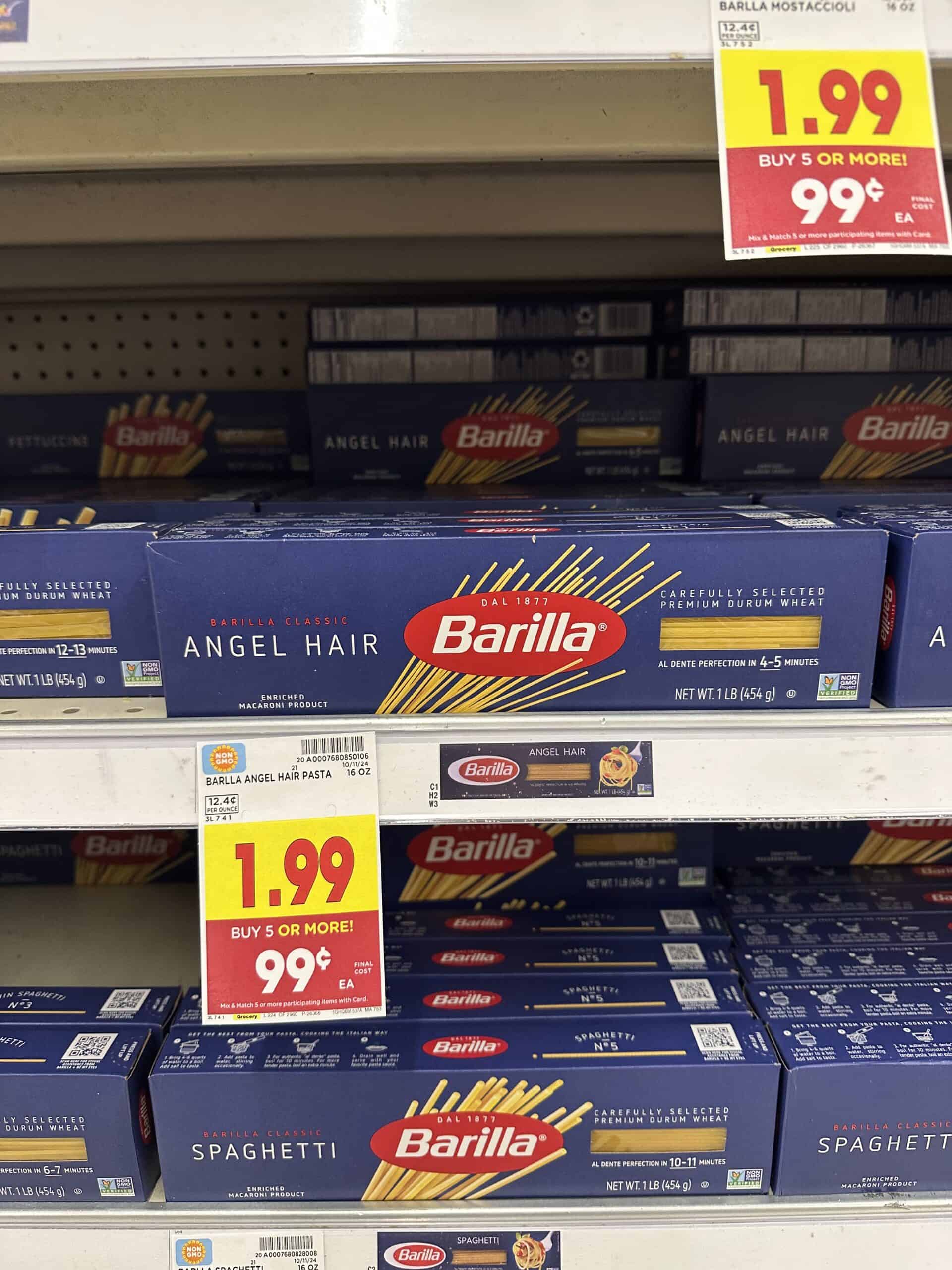 Barilla Pasta as low as 59¢! - Kroger Krazy