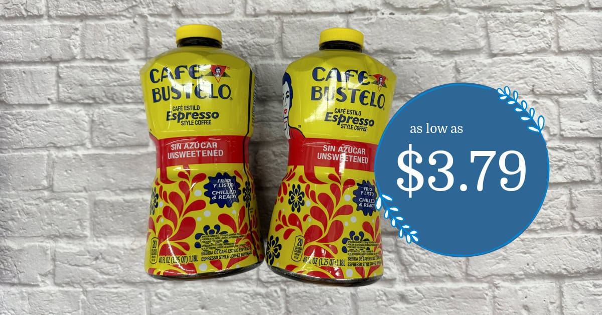 Cafe Bustelo Espresso Style Coffee is as low as $3.79 at Kroger ...
