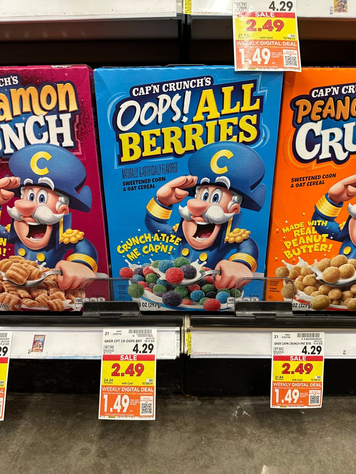 Life Cereal and Cap'n Crunch as low as $1.49! - Kroger Krazy