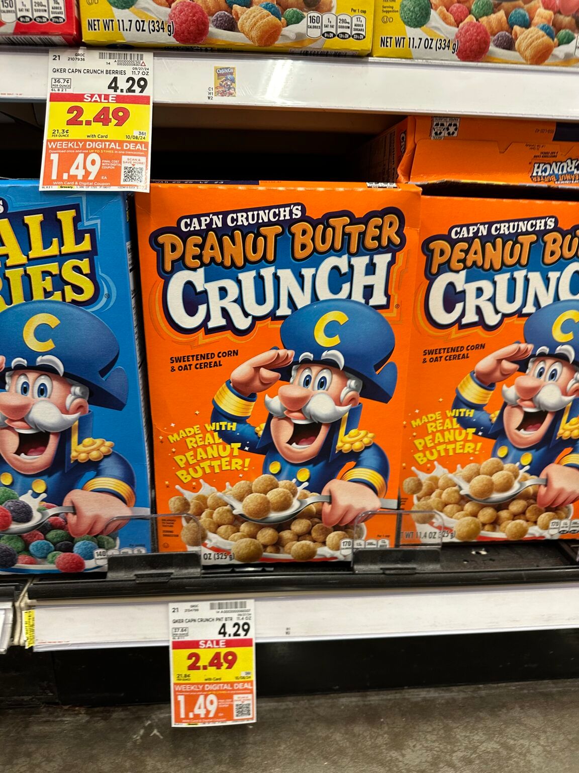 Life Cereal and Cap'n Crunch as low as $1.49! - Kroger Krazy