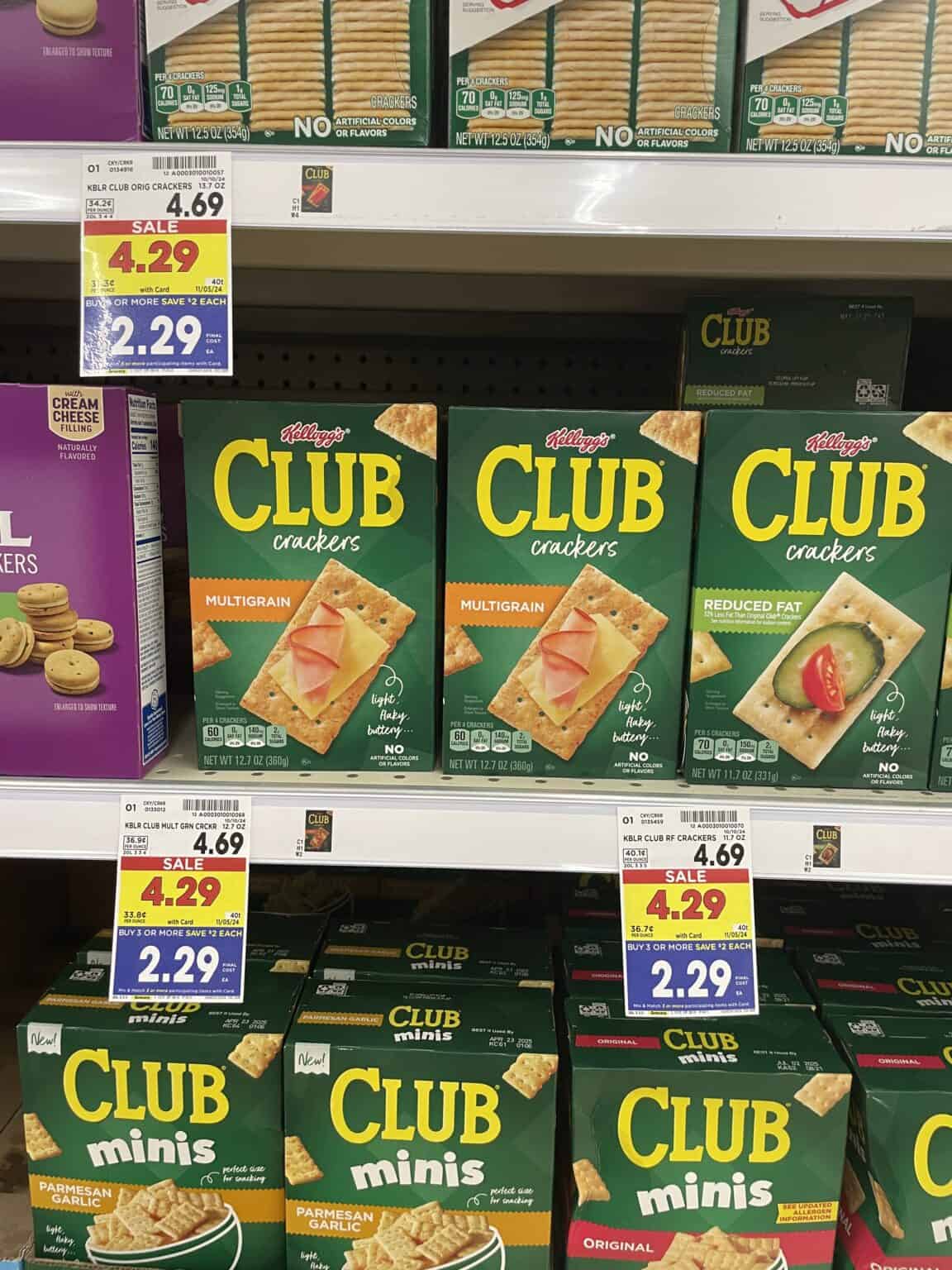 Kellogg's Club, Crisps and Townhouse Crackers as low as $2.29! - Kroger ...