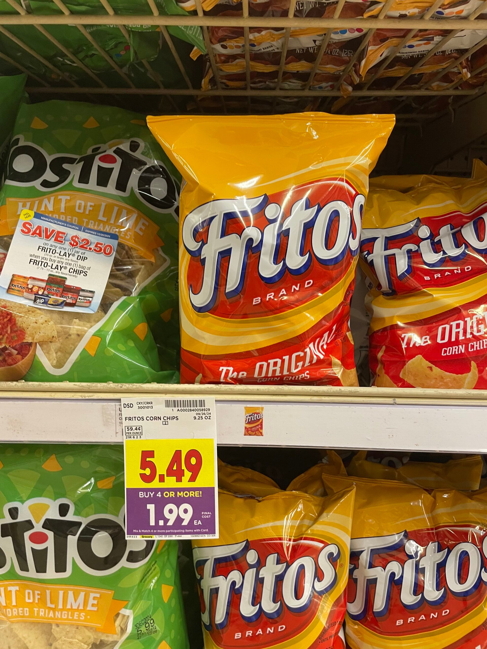 Doritos, Lay's, Fritos or Tostitos as low as $1.99! - Kroger Krazy