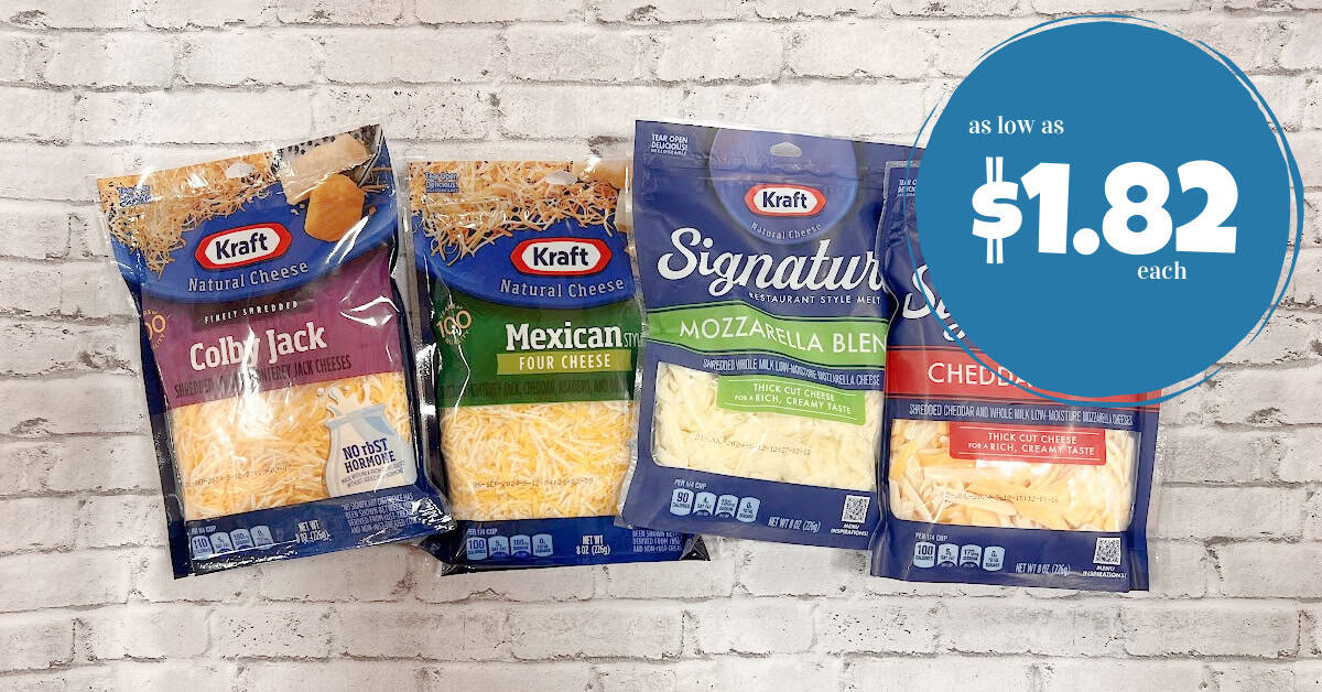 Kraft Shredded Cheese is as low as $1.82 each at Kroger! - Kroger Krazy