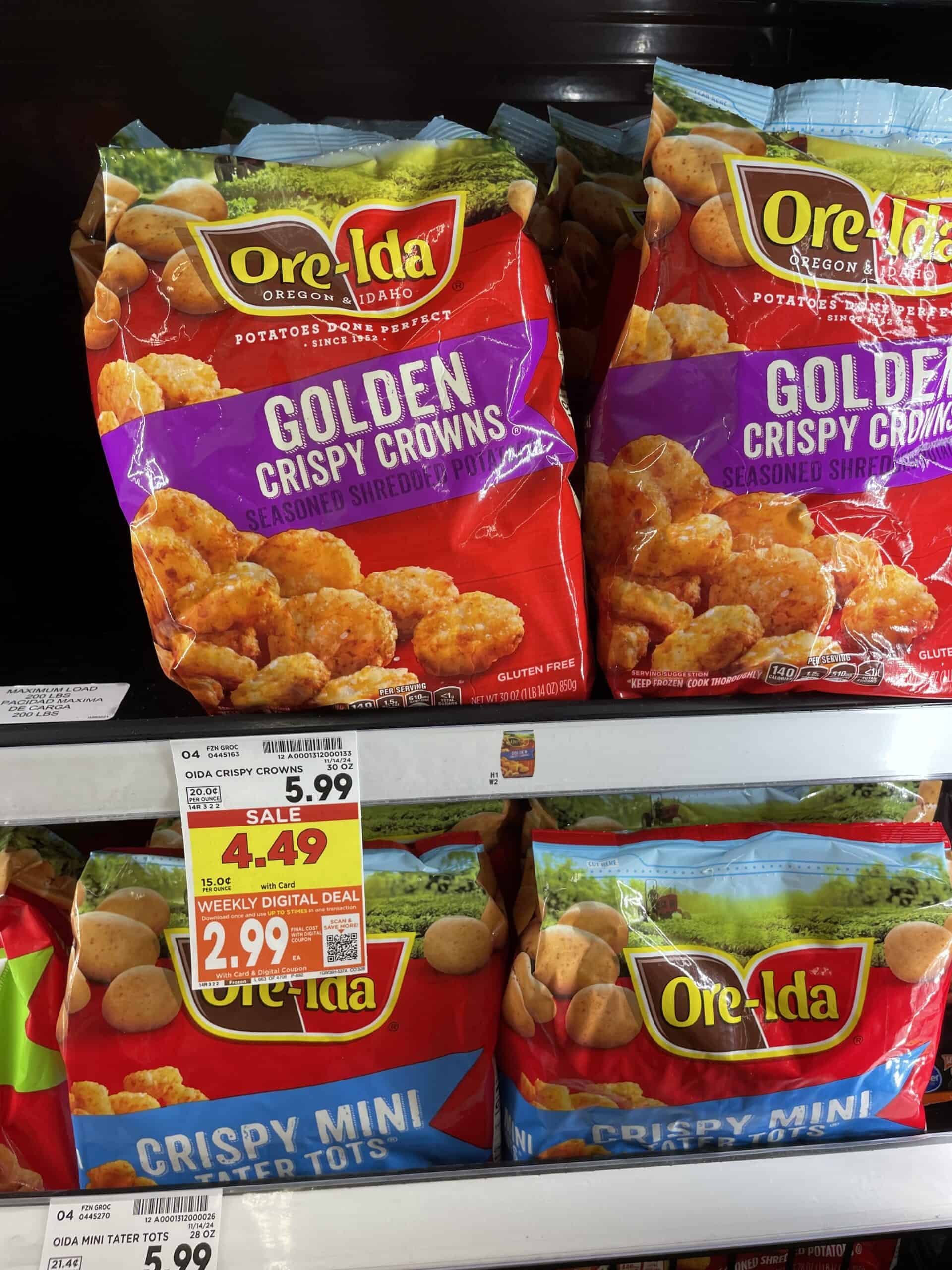 Ore-Ida Frozen Potatoes are as low as $2.49 each at Kroger! - Kroger Krazy