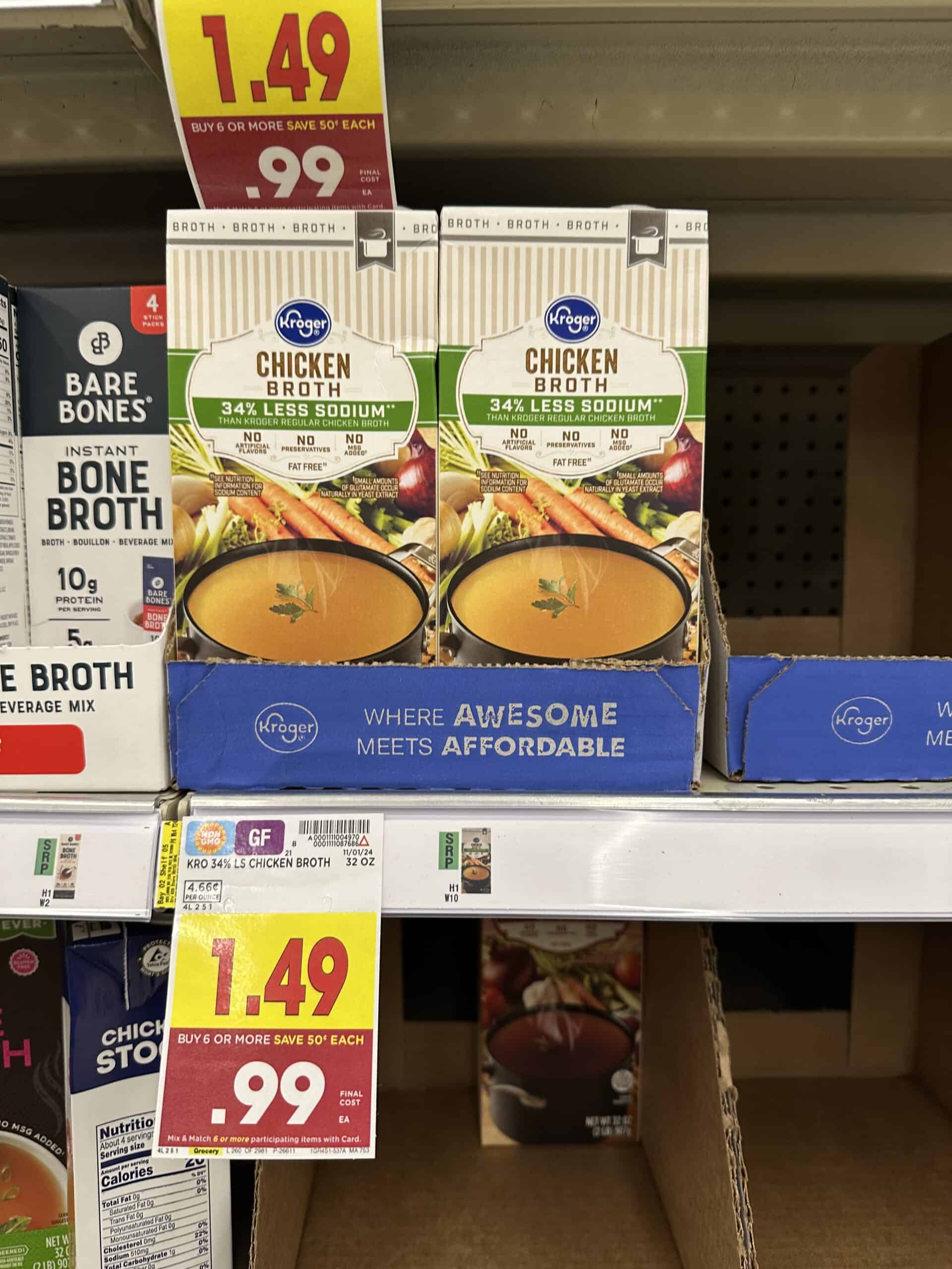 Kroger Broth (32 oz) is 99¢ with Kroger Mega Event! - Kroger Krazy