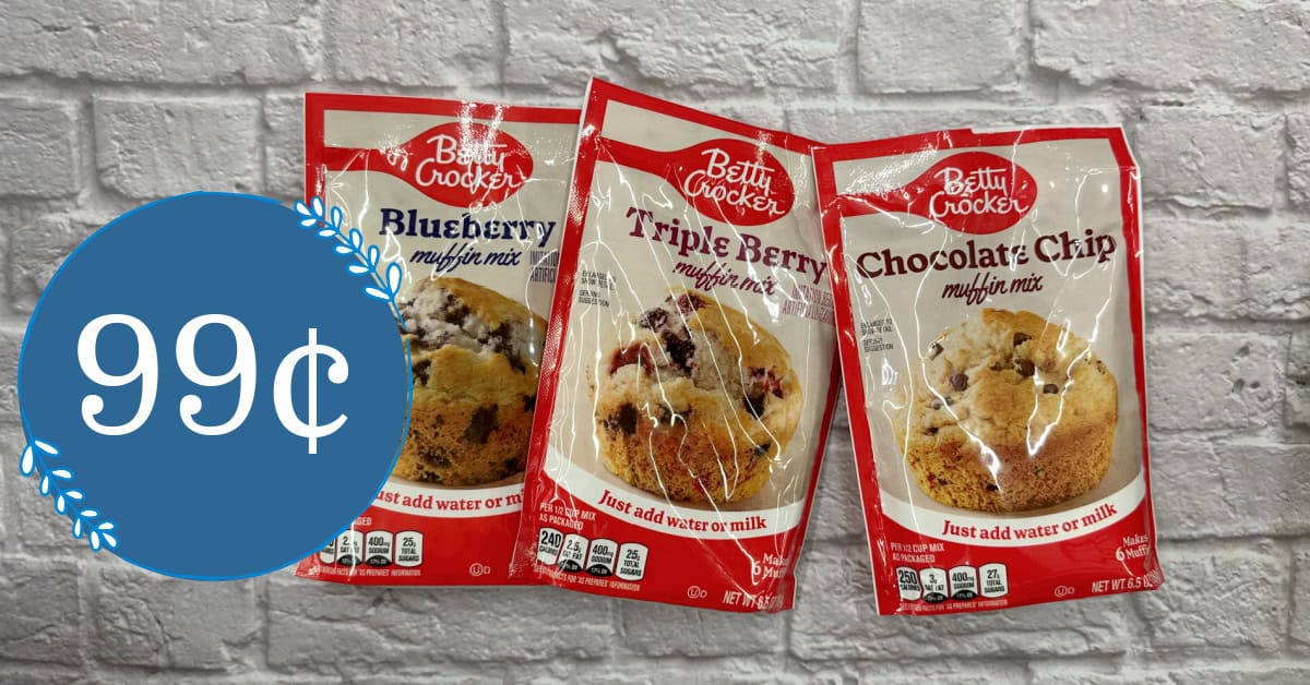Betty Crocker Muffin Mixes are $0.99 with Kroger Mega Event! - Kroger Krazy