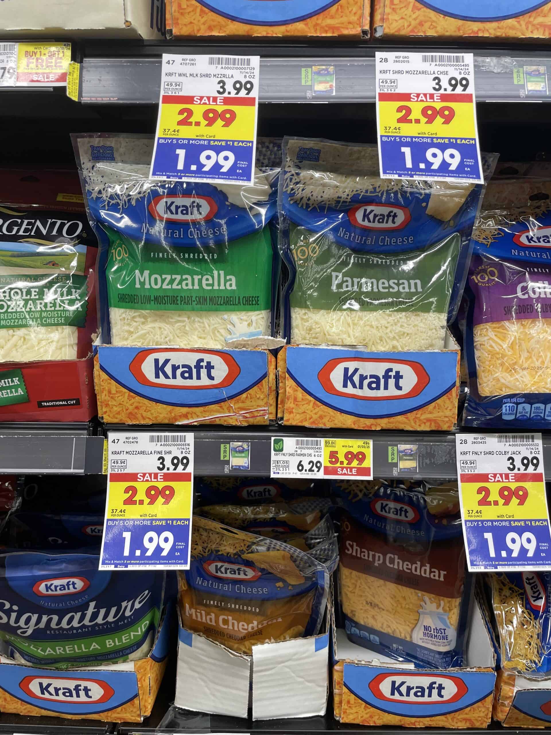 Kraft Natural & Signature Shredded Cheese as low as $1.84! - Kroger Krazy