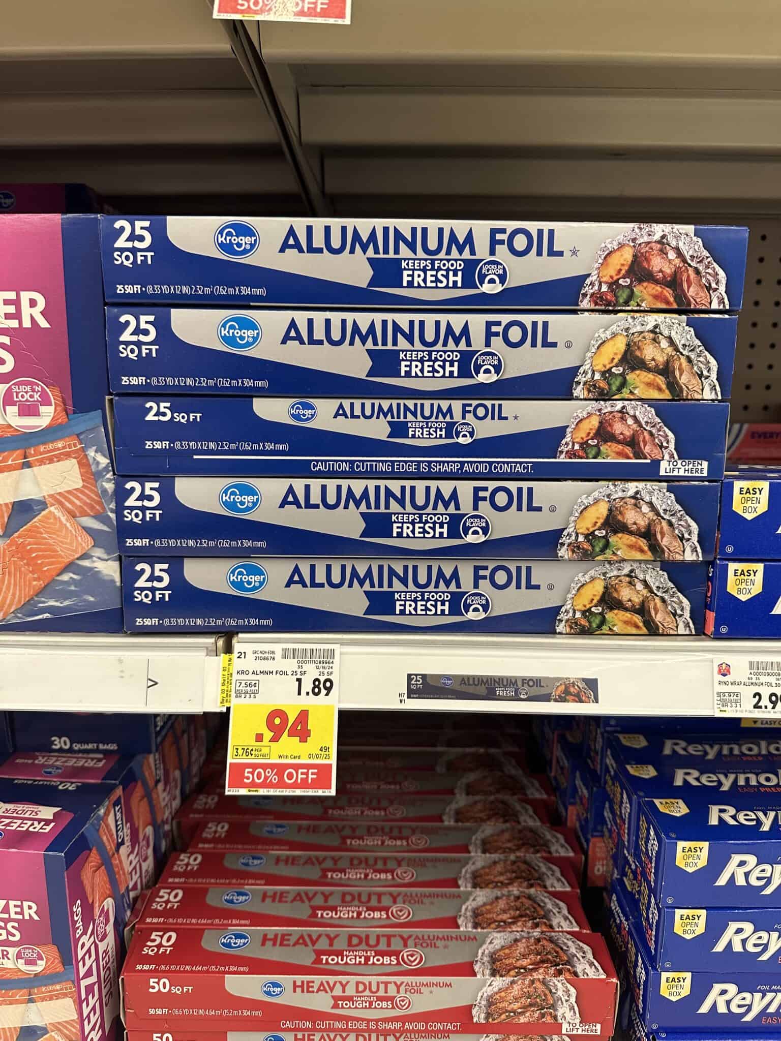 Great Deals on Kroger Aluminum Foil and Storage Bags! - Kroger Krazy