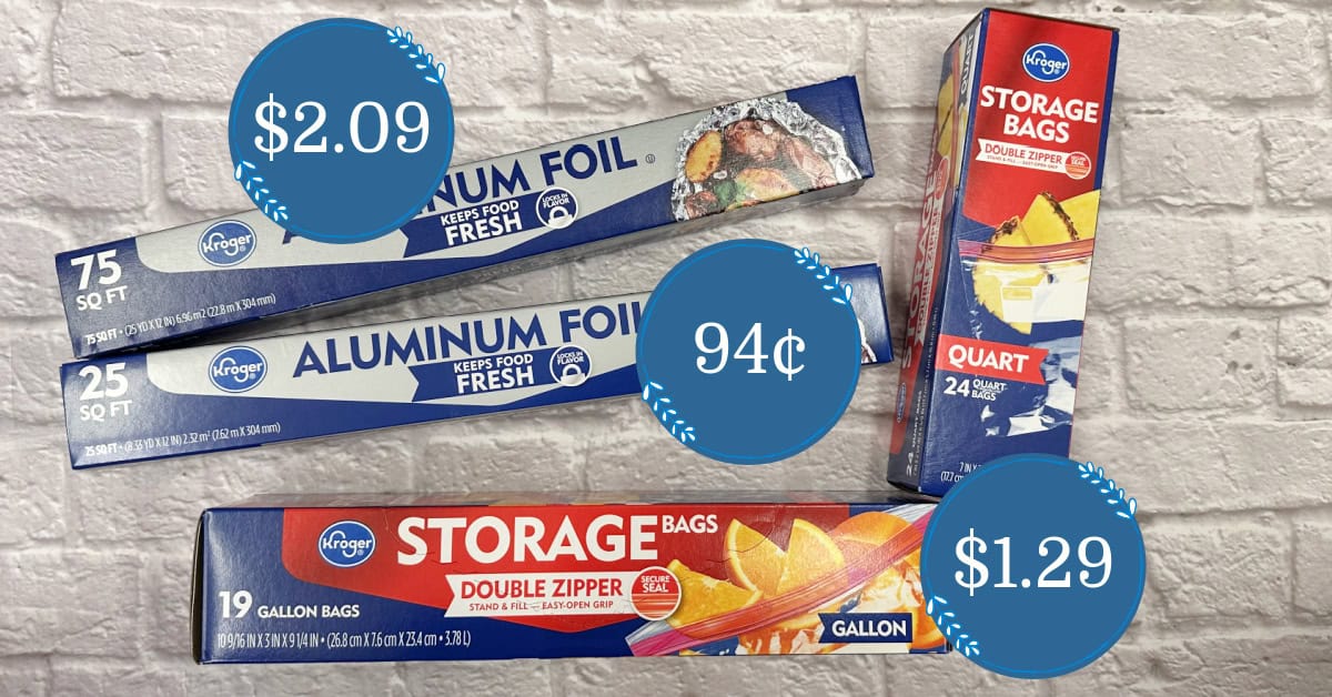 Great Deals on Kroger Aluminum Foil and Storage Bags! - Kroger Krazy
