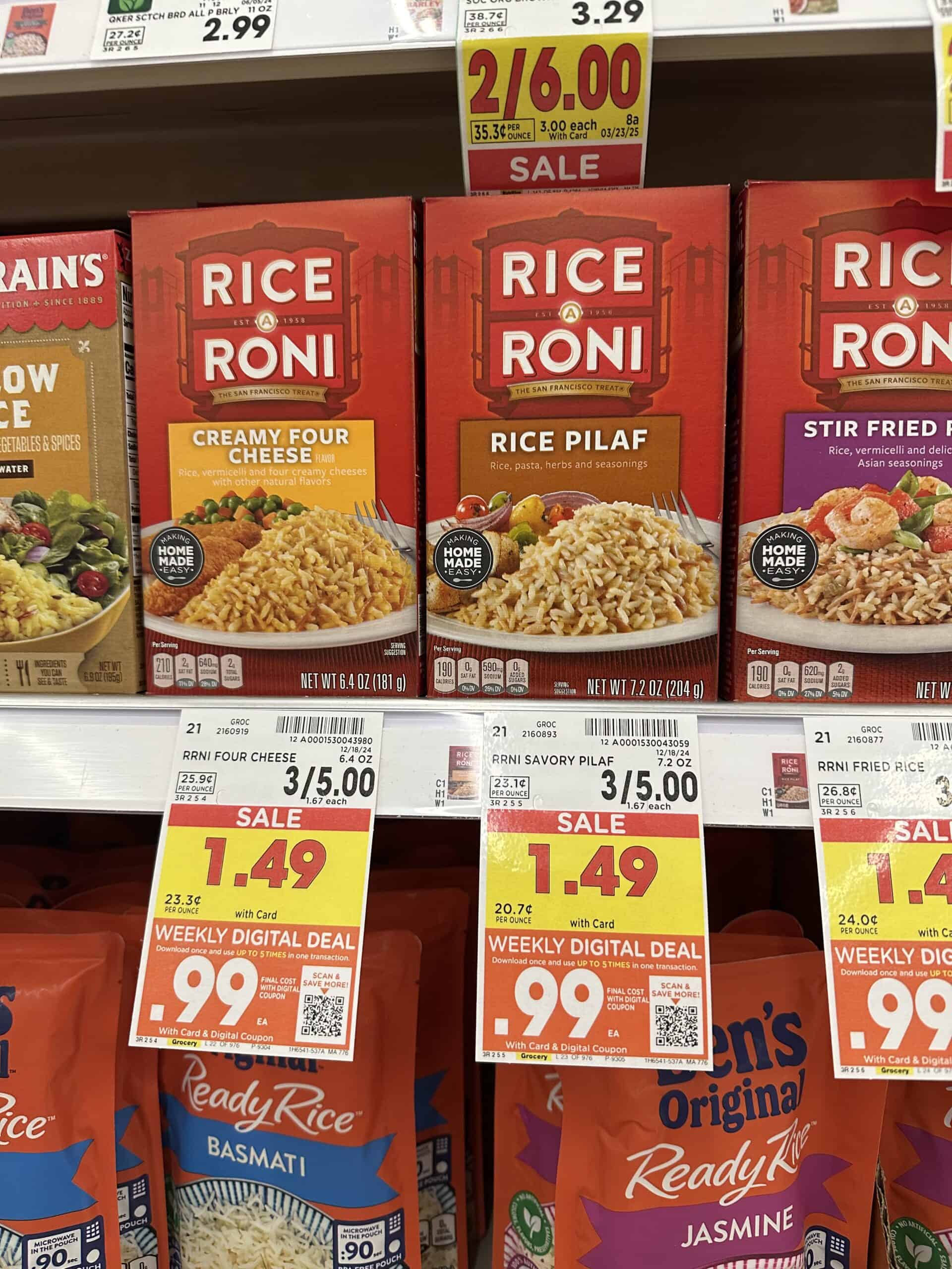 Rice-A-Roni and Pasta-Roni as low as 99¢! - Kroger Krazy