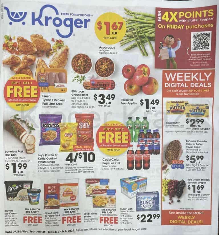 Kroger Weekly Ad (02/26/25 - 03/04/25) Early Preview - Kroger Krazy