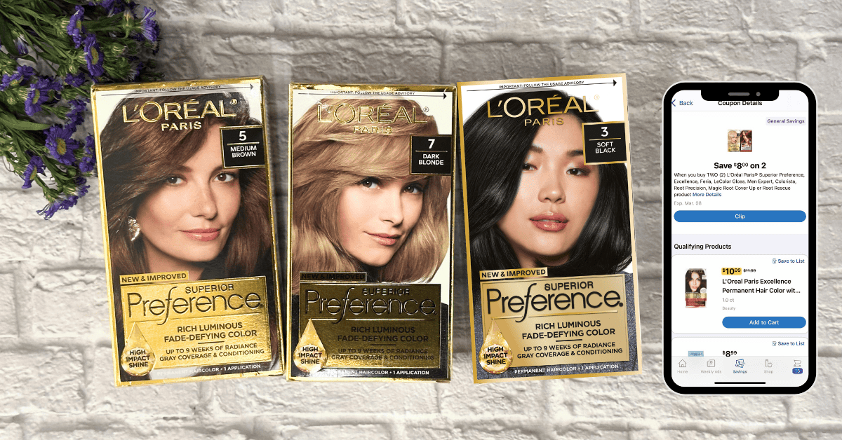 L'Oreal Paris Superior Preference Hair Color is as low as $7.99 each at ...