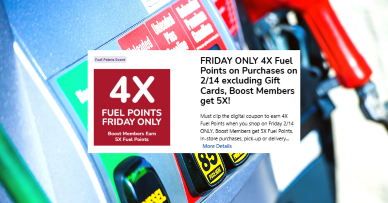 4X Fuel Points on purchases on Friday – 2/14 - Kroger Krazy