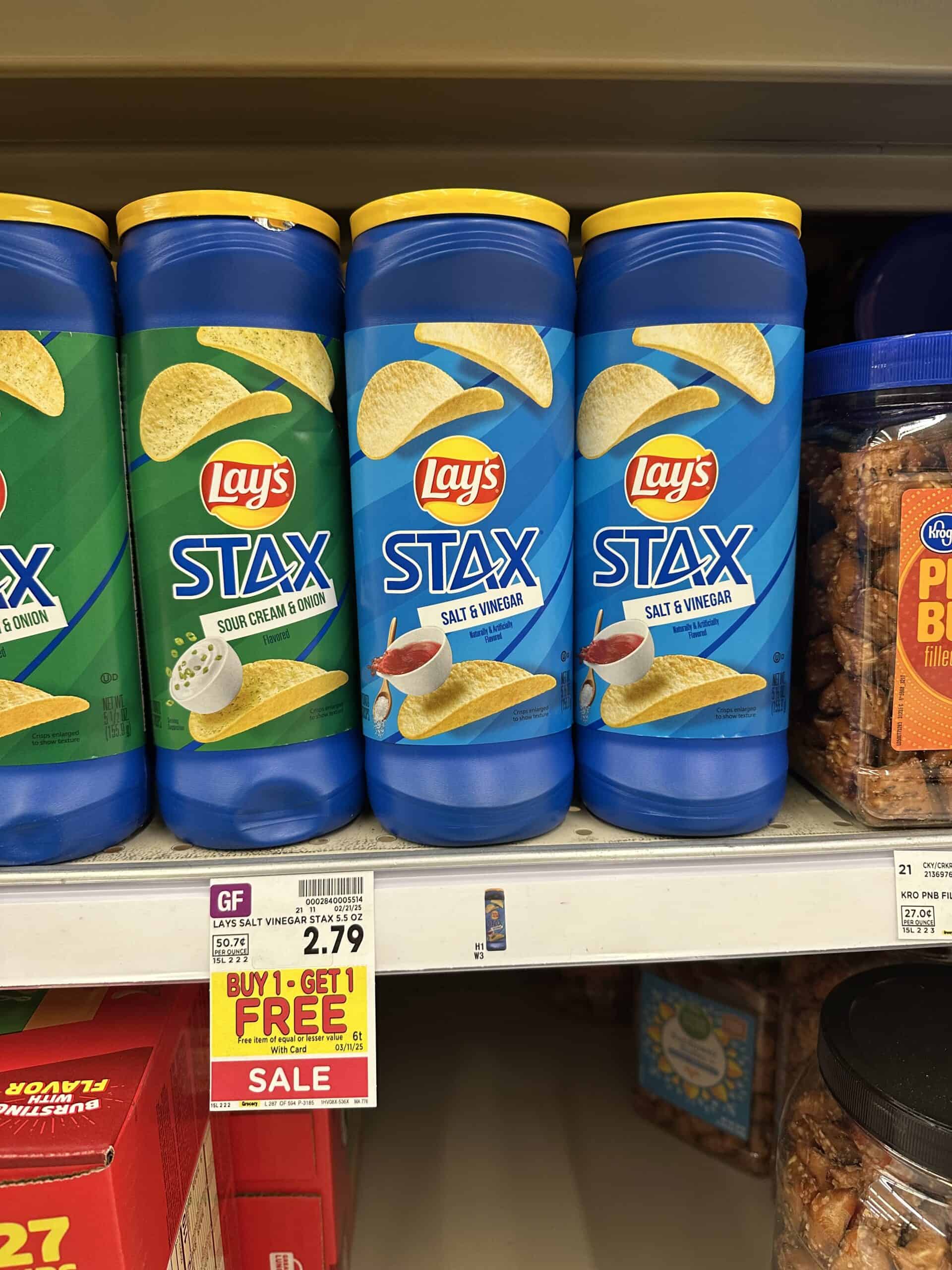 Lays Stax are B1G1 FREE! - Kroger Krazy