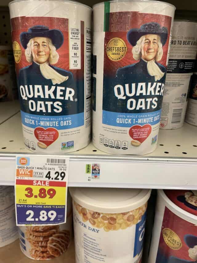 Quaker Oats as low as $2.89! - Kroger Krazy